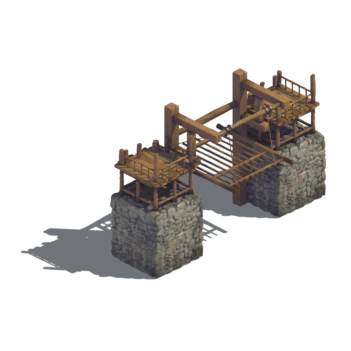 ArtStation - River - Gate - Bridgehead Gate 01 | Game Assets