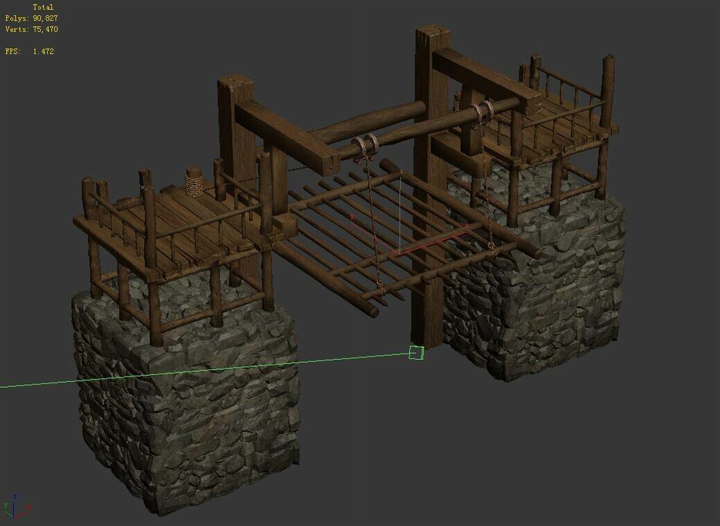 ArtStation - River - Gate - Bridgehead Gate 01 | Game Assets
