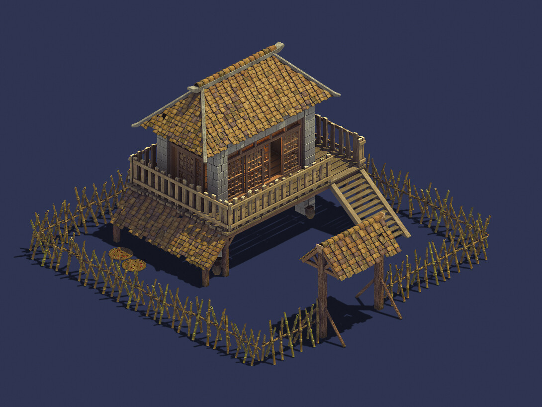 ArtStation - Heyang - Beijiao - House 01 | Game Assets