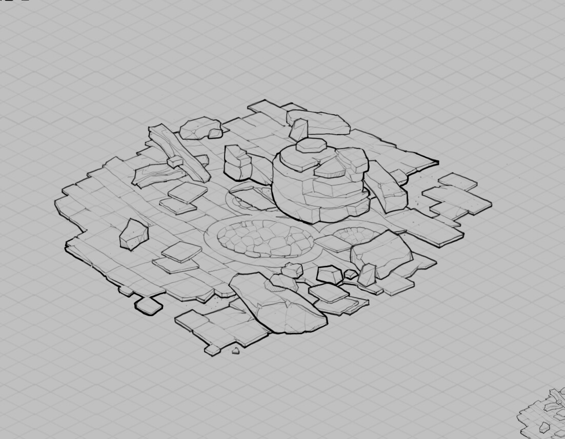 ArtStation - Core Building - Destruction State 04 | Game Assets