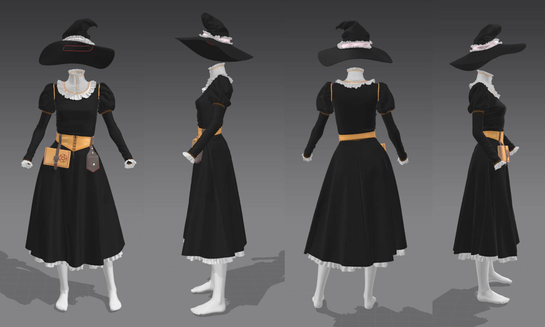 ArtStation - Witch costume stylization. Clo3d, Marvelous Designer ...