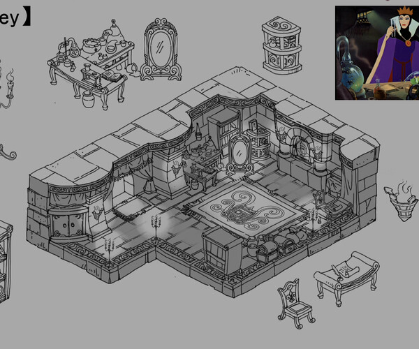 ArtStation - Queens - Alchemy Room 09 | Game Assets