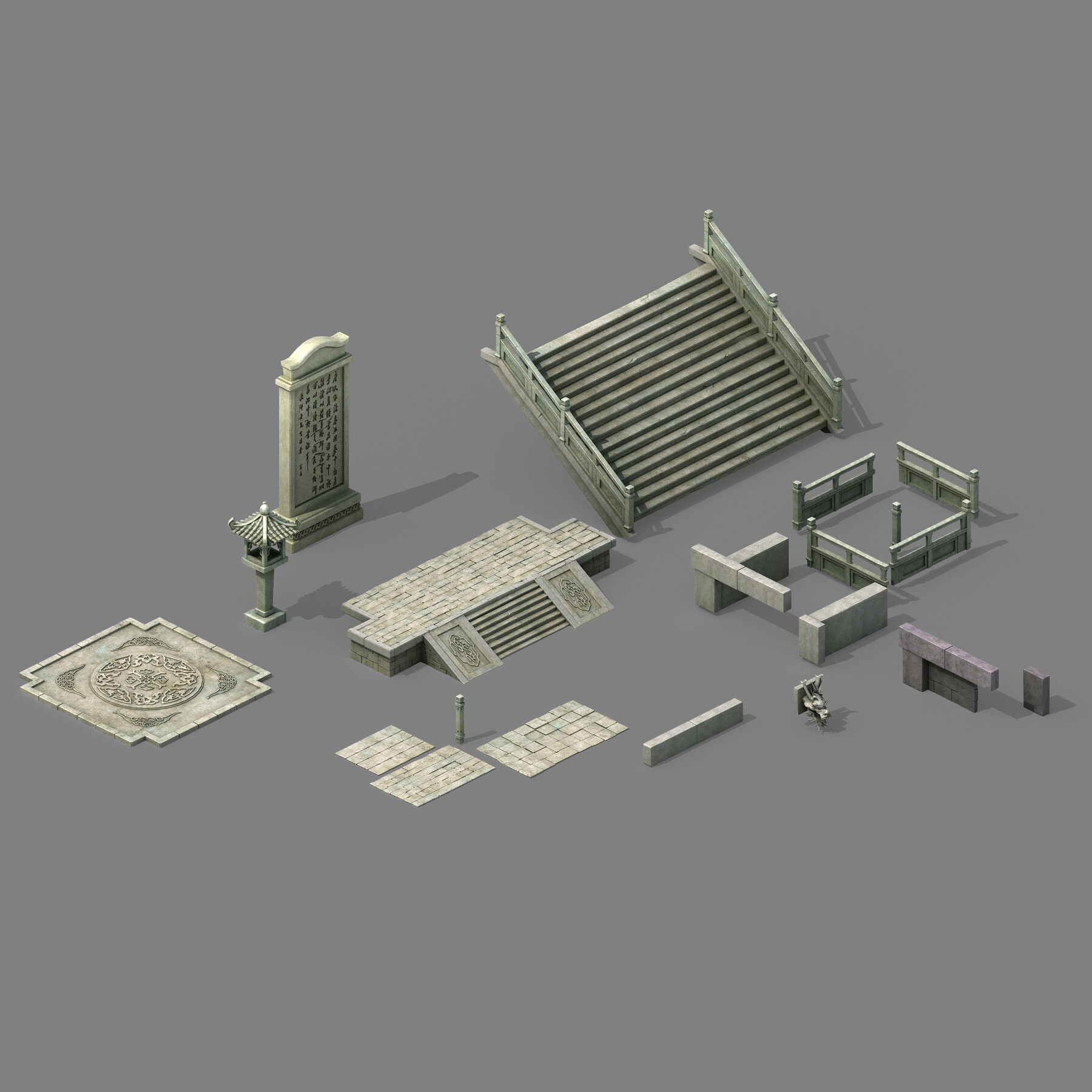 ArtStation - Building Components - Main City Flooring | Game Assets