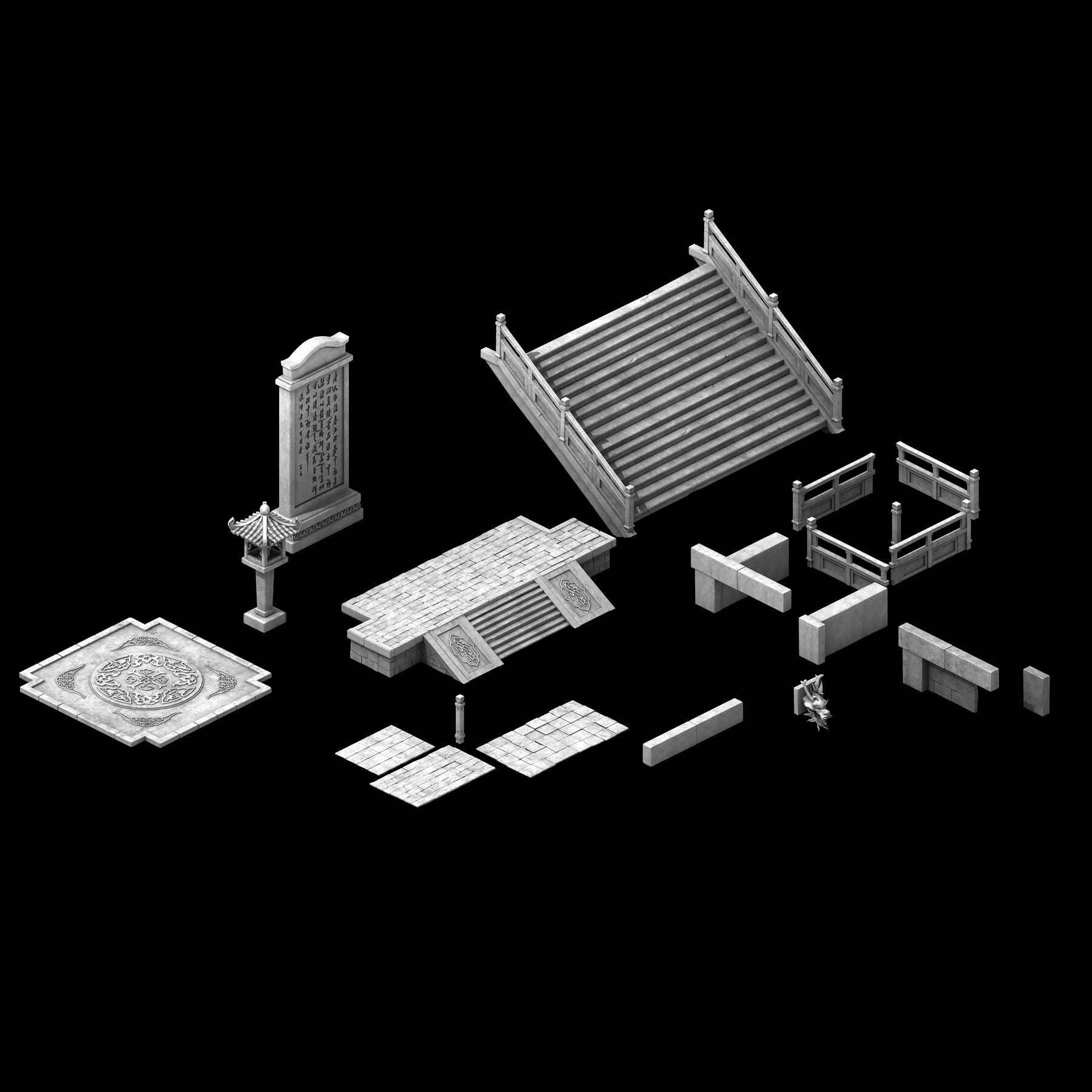ArtStation - Building Components - Main City Flooring | Game Assets