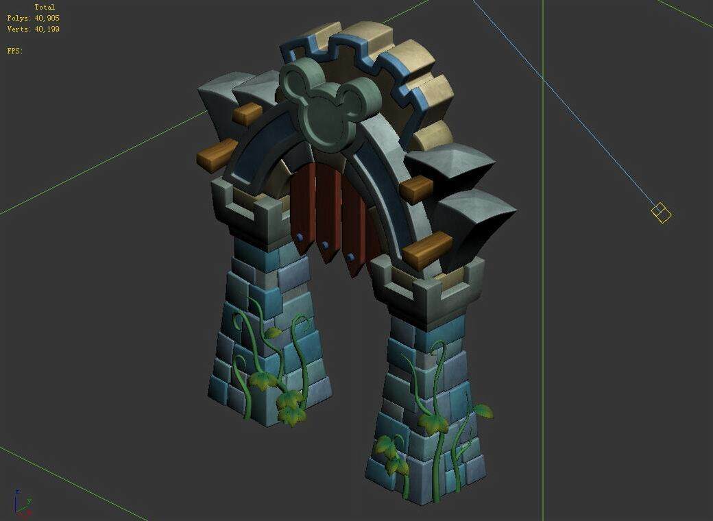 ArtStation - Cartoon - City - City Gate 02 | Game Assets