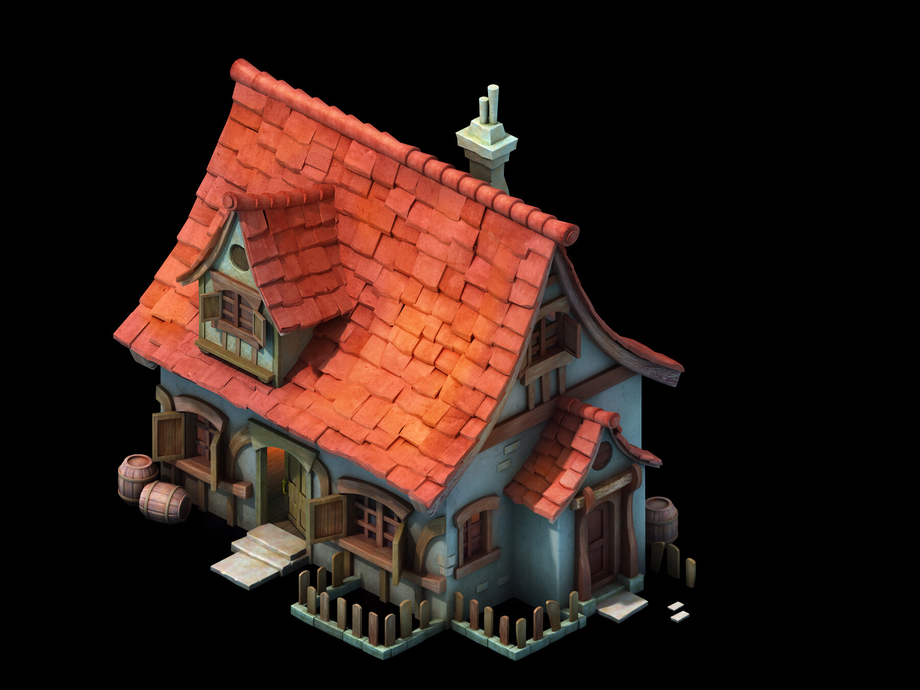 ArtStation - Cartoon - House 02 | Game Assets