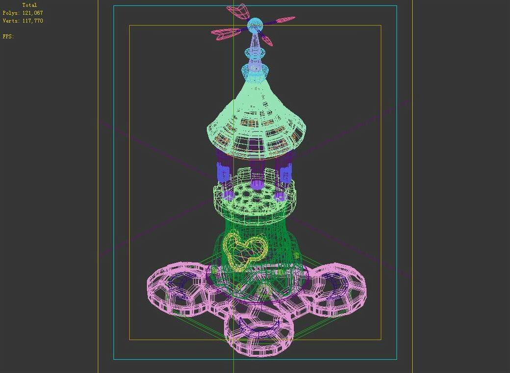 ArtStation - Cartoon Building - Experience Tower 03 | Game Assets