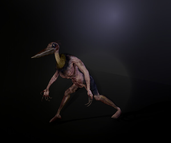 ArtStation - Bird mutant Low-poly | Game Assets
