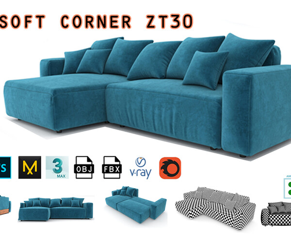 ArtStation - Soft Corner ZT30 + Rigging and Animation | Resources