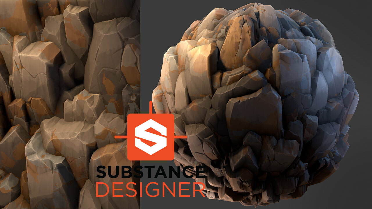 ArtStation - Stylized Rock Cliff - Substance Designer | Game Assets
