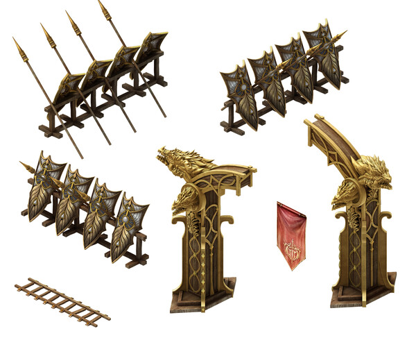 ArtStation - Nagisen Grassland - Goblin Barracks Gate 01 | Game Assets