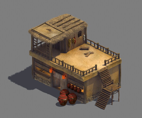 ArtStation - Desert House - House 06 | Game Assets