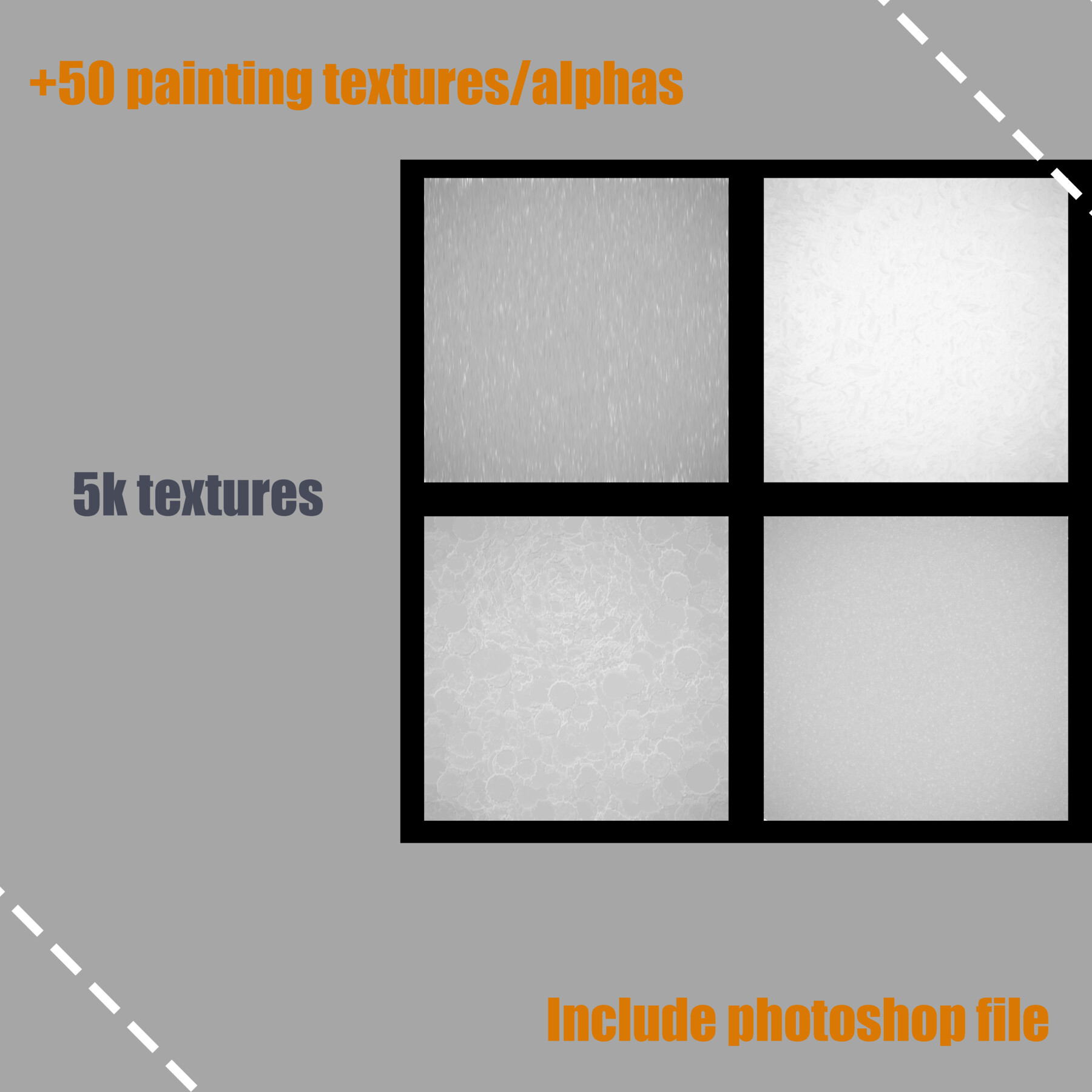 ArtStation - 50+ Painting alpha/textures Pack | Artworks