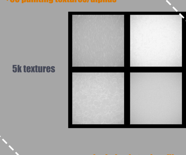 ArtStation - 50+ Painting alpha/textures Pack | Artworks