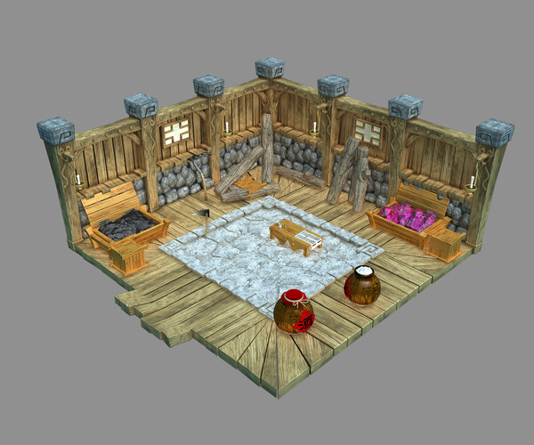 ArtStation - Gang Indoor - Warehouse | Game Assets