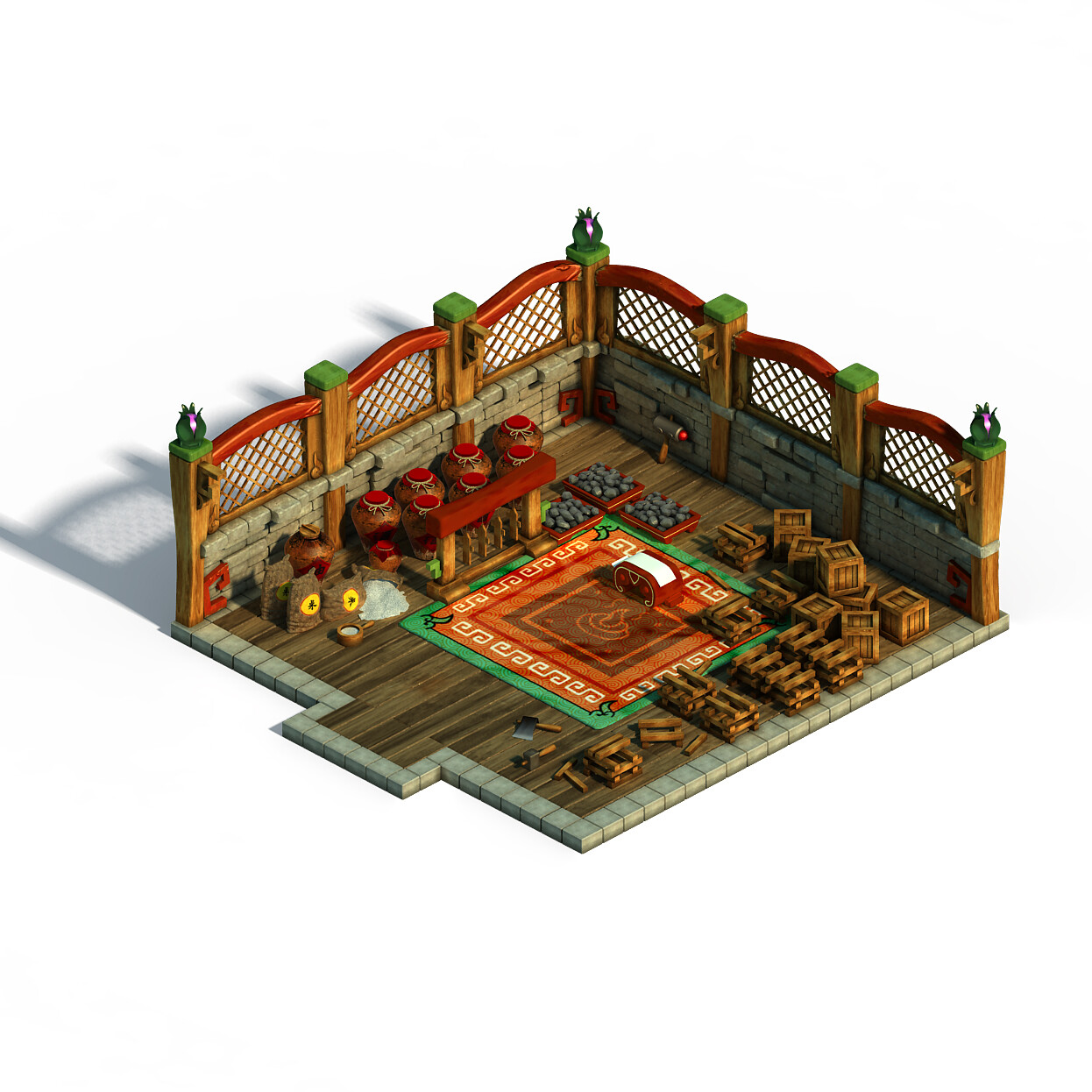 ArtStation - Gang Interior - Warehouse 02 | Game Assets