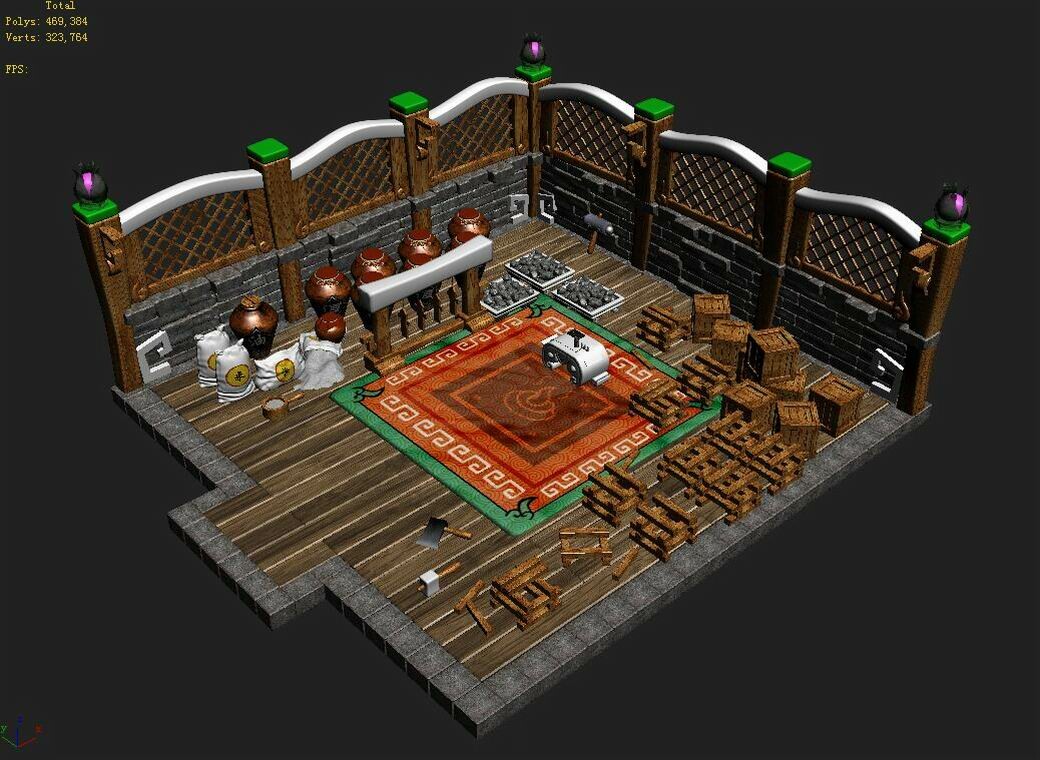 ArtStation - Gang Interior - Warehouse 02 | Game Assets