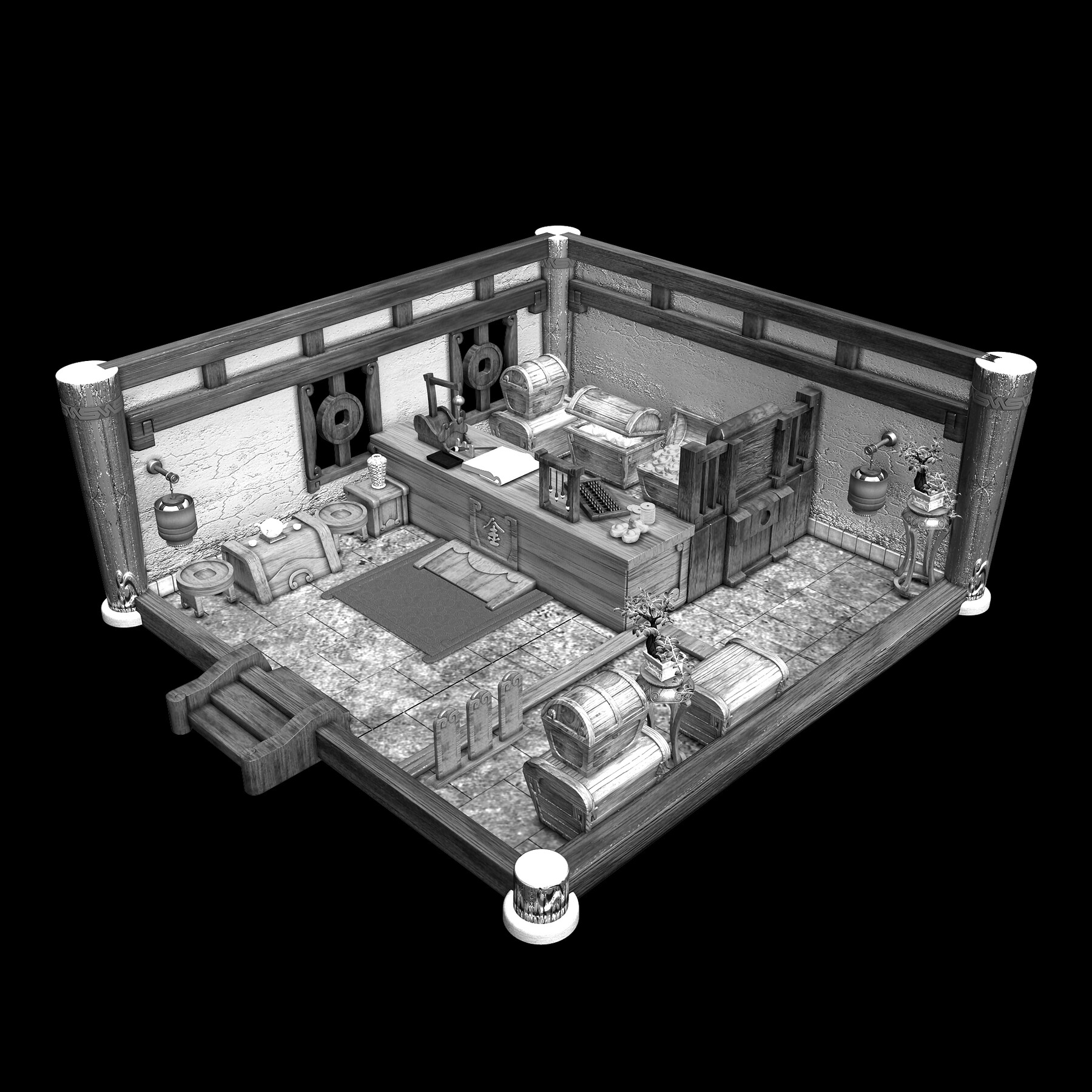 ArtStation - Gang Interior - Junior Treasury | Game Assets