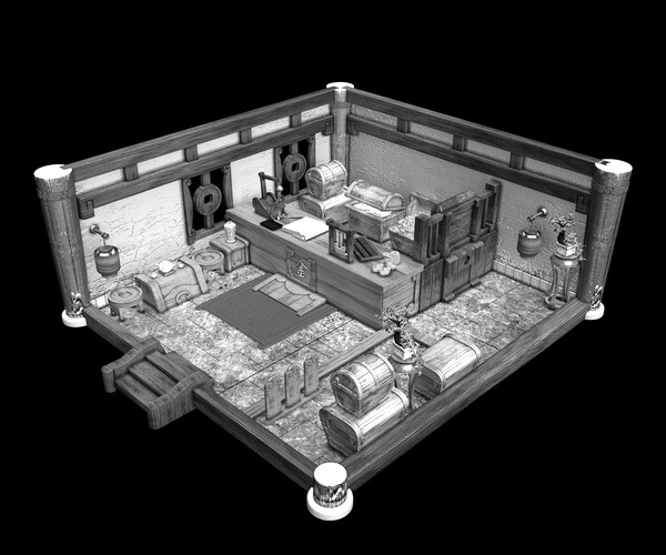 ArtStation - Gang Interior - Junior Treasury | Game Assets