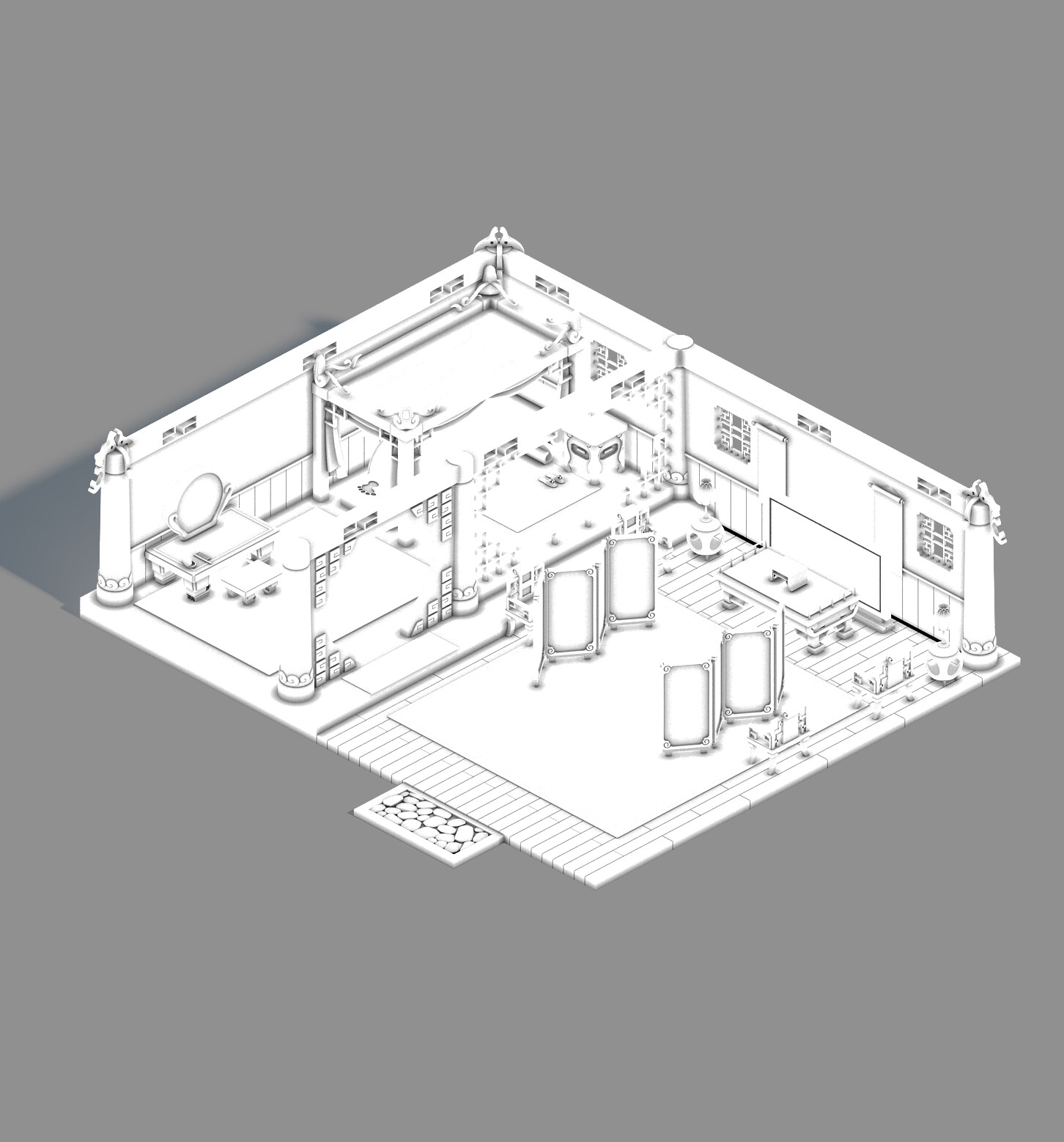 ArtStation - Gang Interior - Wing 03 | Game Assets