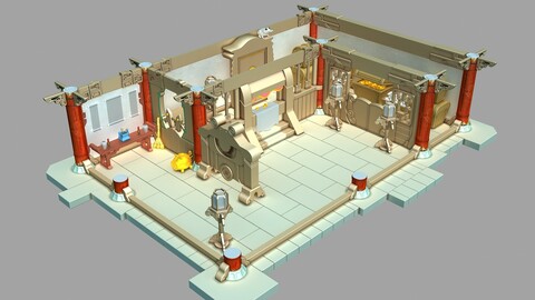ArtStation - Gang Indoor - Intermediate Vault | Game Assets