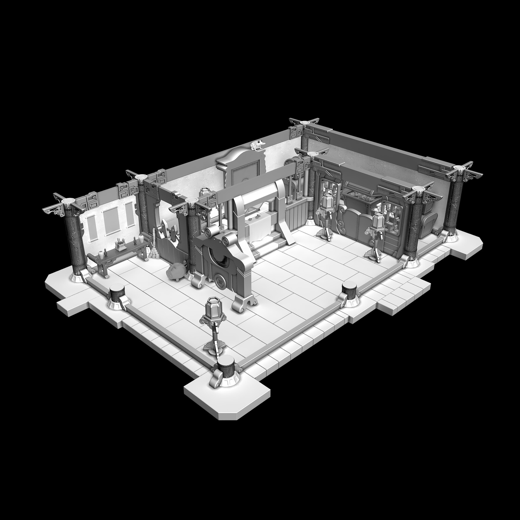 ArtStation - Gang Indoor - Intermediate Vault | Game Assets