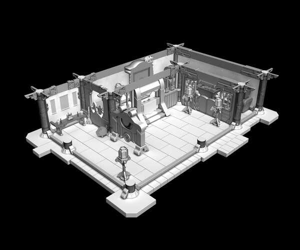 ArtStation - Gang Indoor - Intermediate Vault | Game Assets
