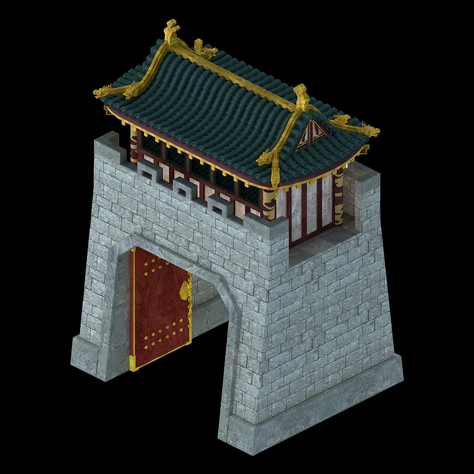 ArtStation - Beijing City - City Gate 02 | Game Assets