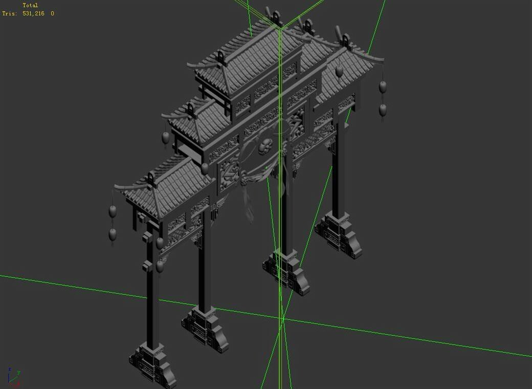 ArtStation - Beijing City Architecture - Archway | Game Assets