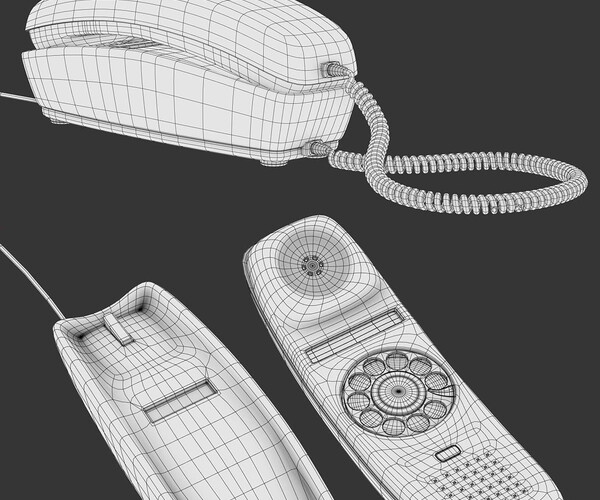ArtStation - Retro Telephones Pack | Resources