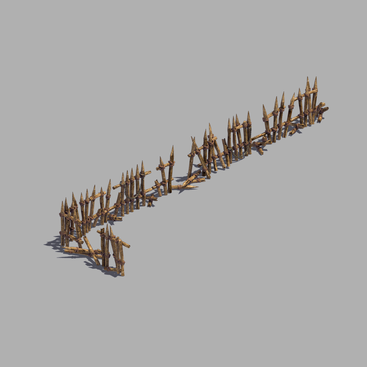 ArtStation - Broken - Wood Fence 01 | Game Assets