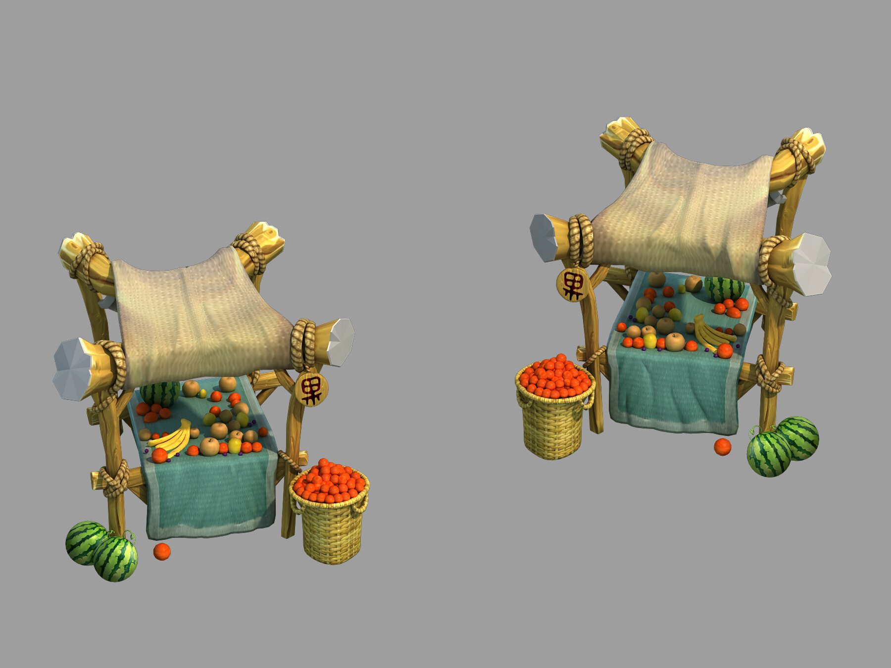 ArtStation - City - Premium Fruit Stand | Game Assets