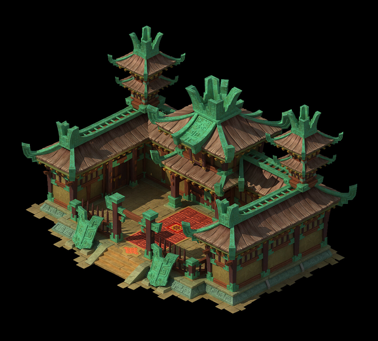 ArtStation - City Building - Military Hall 35 | Game Assets