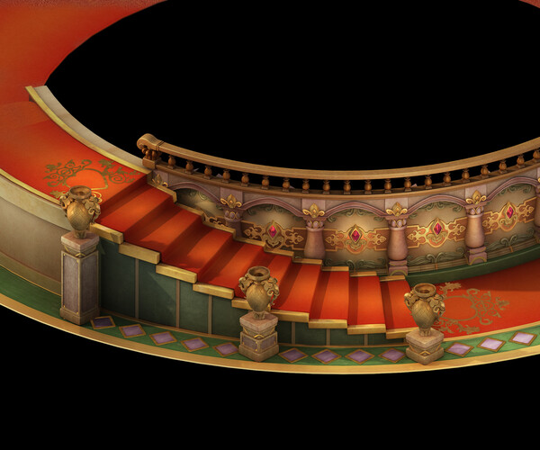 ArtStation - Stairs - Stairs 02 | Game Assets