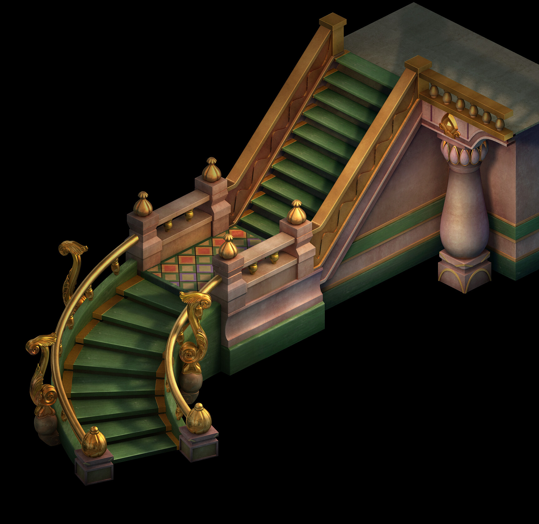 ArtStation - Stairs - Stairs 03 | Game Assets
