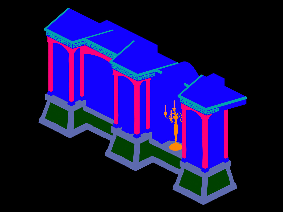 ArtStation - Underground Palace - Palace Wall 02 | Game Assets