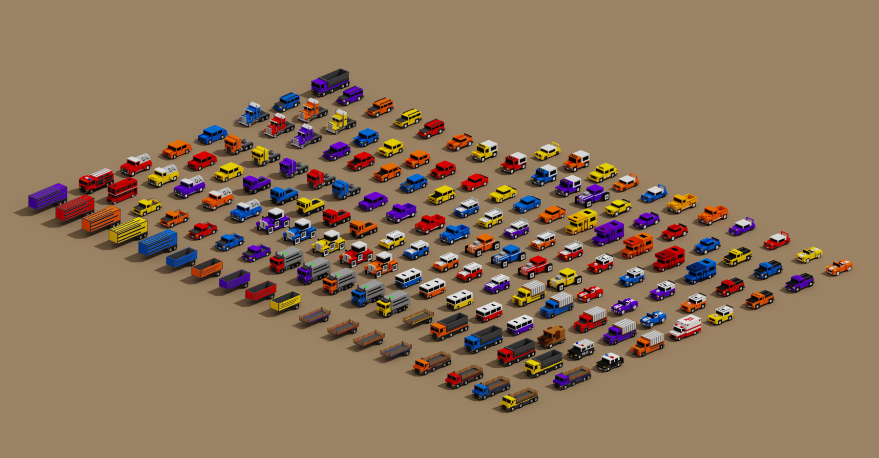 ArtStation - Voxel cars Assets | Resources