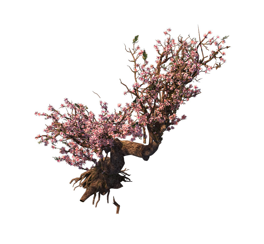 ArtStation - Tree - wonderful fantasy - peach tree 01 | Game Assets