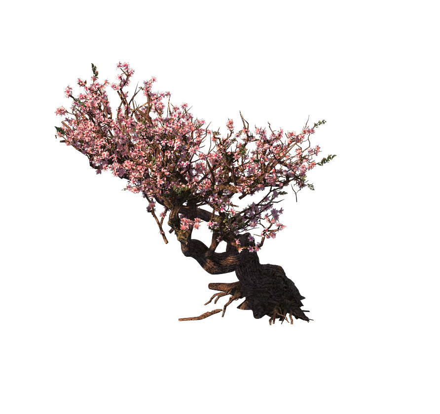 ArtStation - Tree - wonderful fantasy - peach tree 01 | Game Assets