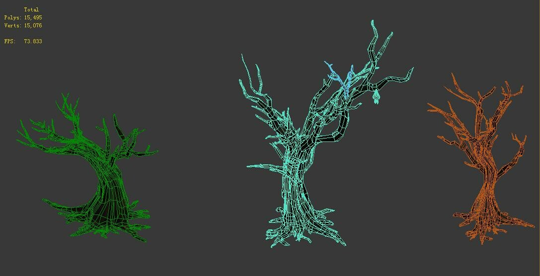 ArtStation - Dark forest - dead tree 01 | Game Assets