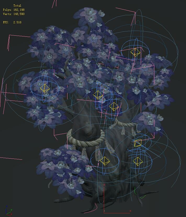 ArtStation - Cartoon hell - soul Flower tree 05 | Game Assets