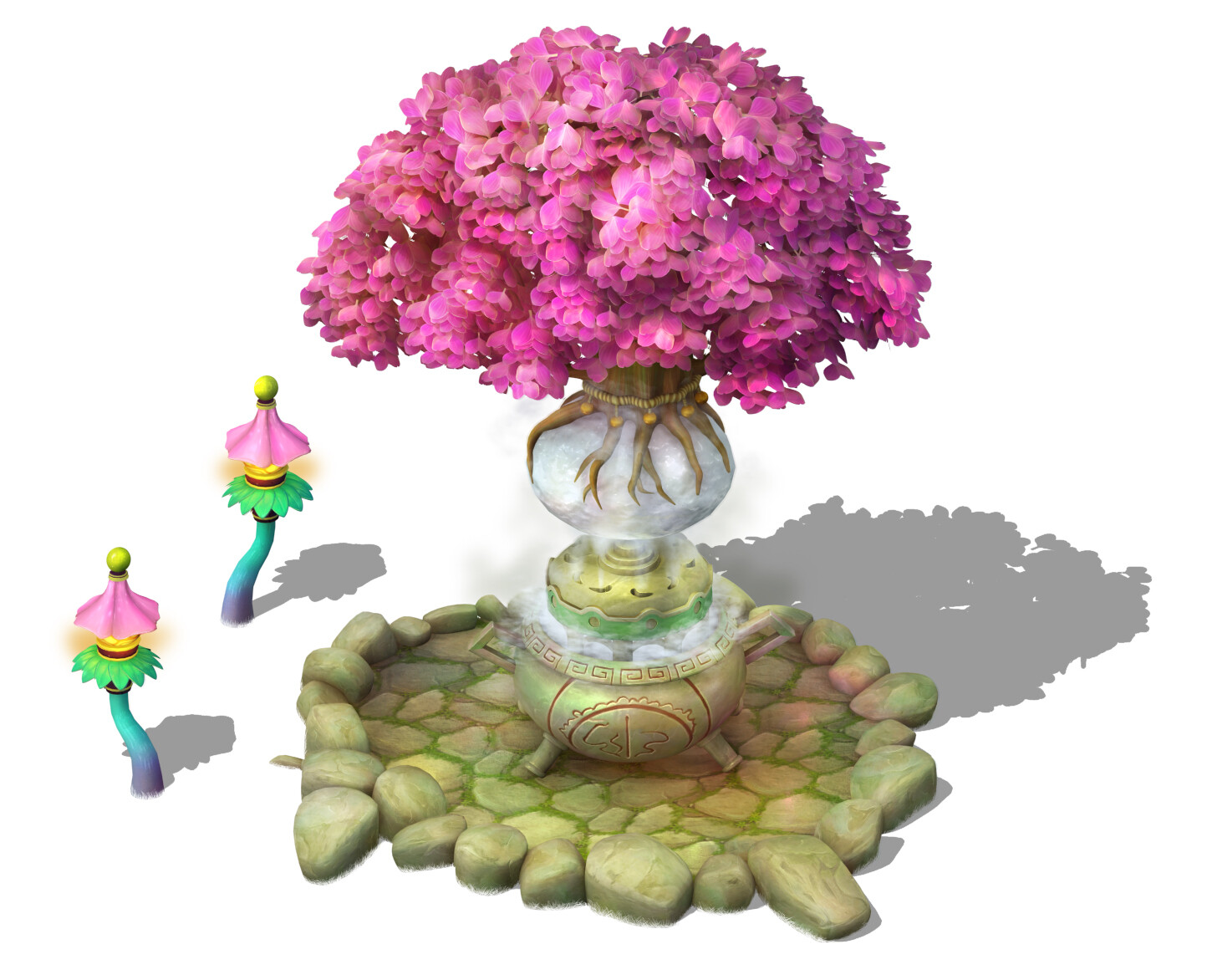 ArtStation - Cartoon Sky City - Tree Temple | Game Assets