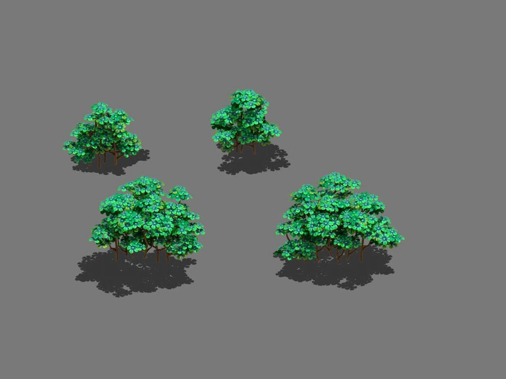 ArtStation - Cartoon plant - shrub | Game Assets
