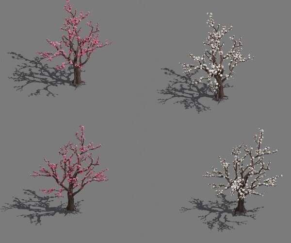 ArtStation - Daughter village - plum tree | Game Assets