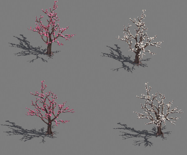 ArtStation - Daughter village - plum tree | Game Assets