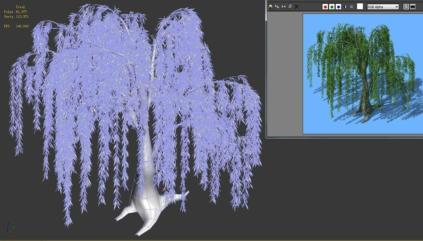 ArtStation - Forest Trees - Willow 03 | Game Assets