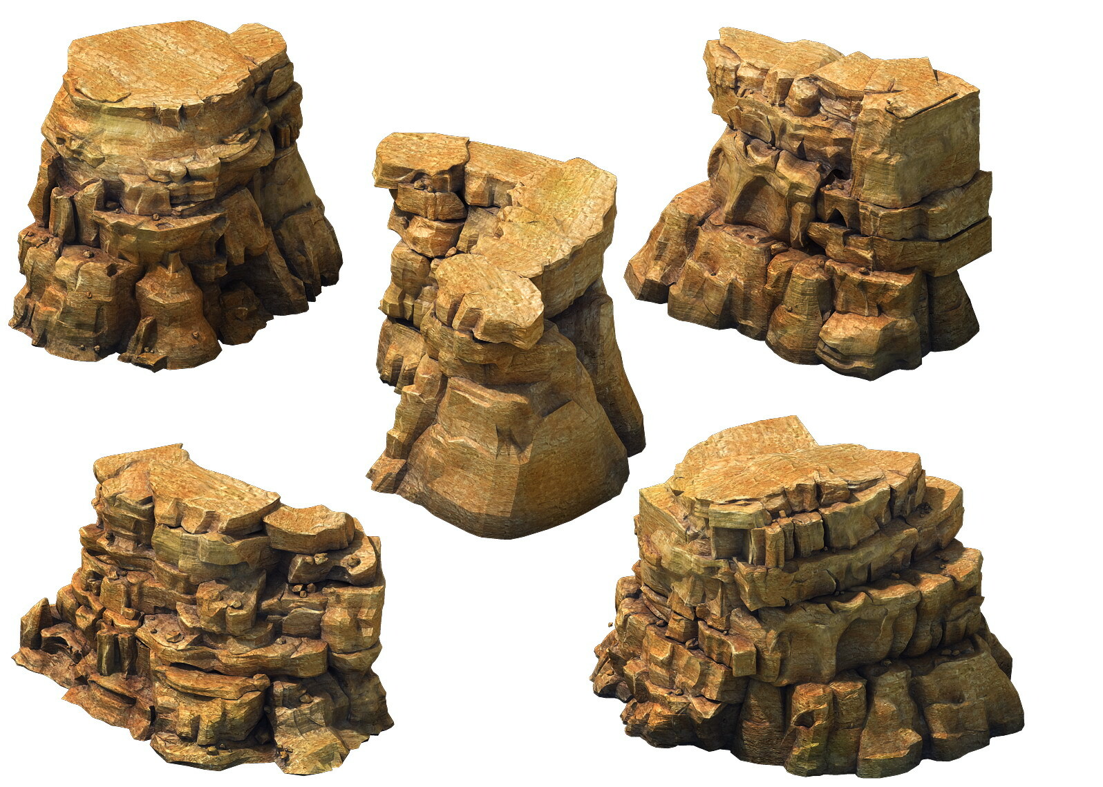 ArtStation - Game Model - Desert Gobi - Wind Stone 23 | Game Assets