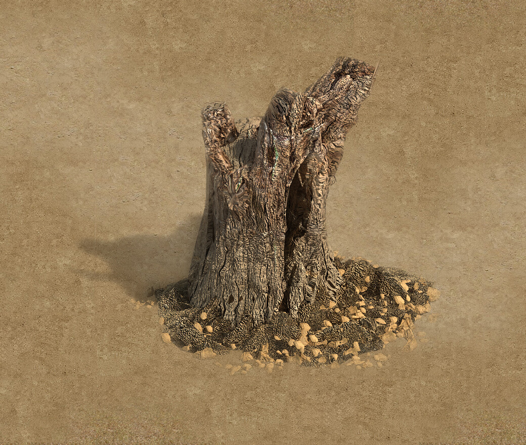ArtStation - Desert - dead roots 03 | Game Assets
