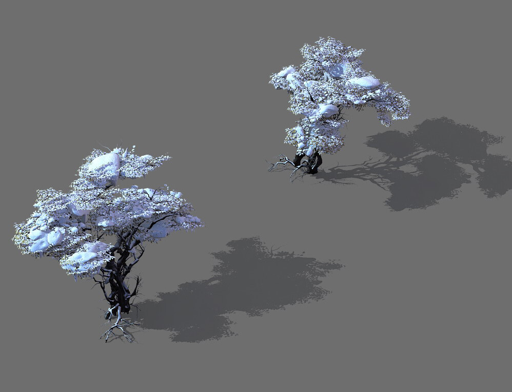 ArtStation - Game Model - Snow - Dead Tree 03 | Game Assets