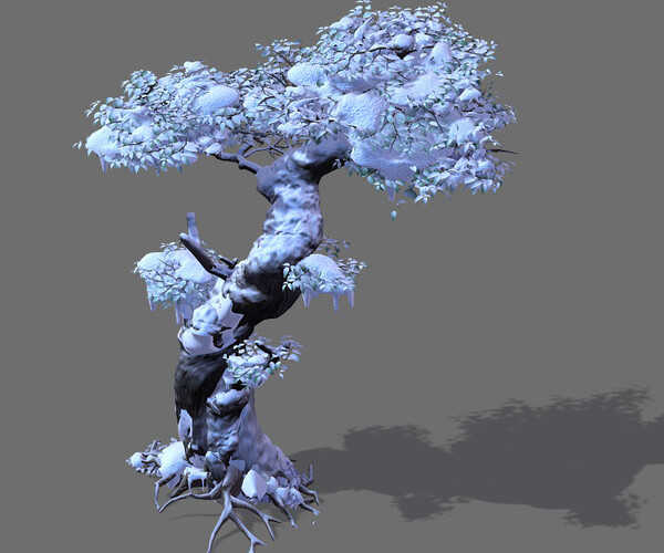 ArtStation - Game Models - Snow - Trees 05 | Game Assets